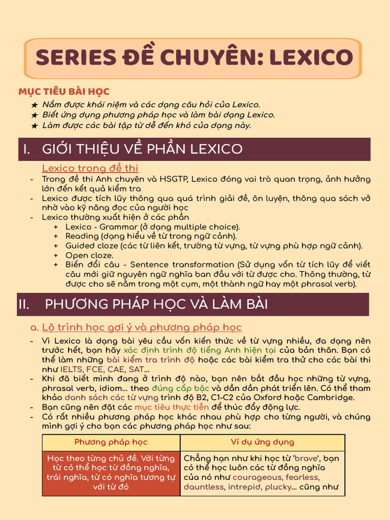 (2SG GEN 4) SERIES ĐỀ CHUYÊN - LEXICO | PDF