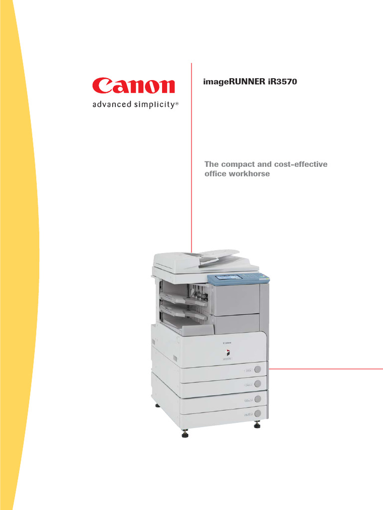 Canon IR3570 Spec | PDF | Printer (Computing) | Computing