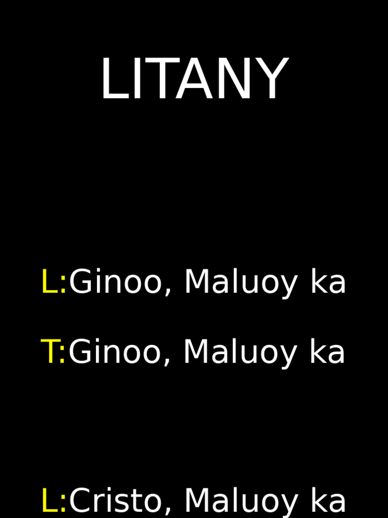 Litany of Saints (BISAYA) | PDF