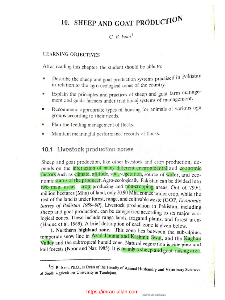 4 Production System Zones For Small Ruminant | PDF