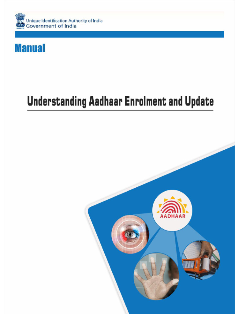 Aadhaar Enrolment and Update Learner Guide | PDF | Biometrics ...