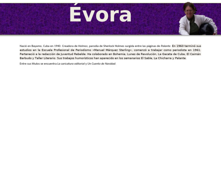 Biografía Evora Tamayo | PDF