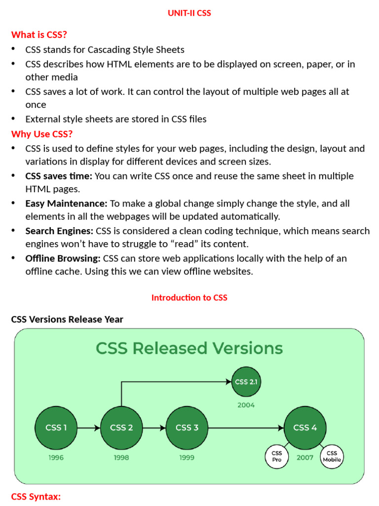 UNIT-II_CSS | PDF | Html | Rgb Color Model UNIT-II_CSS | PDF | Html | Rgb Color Model