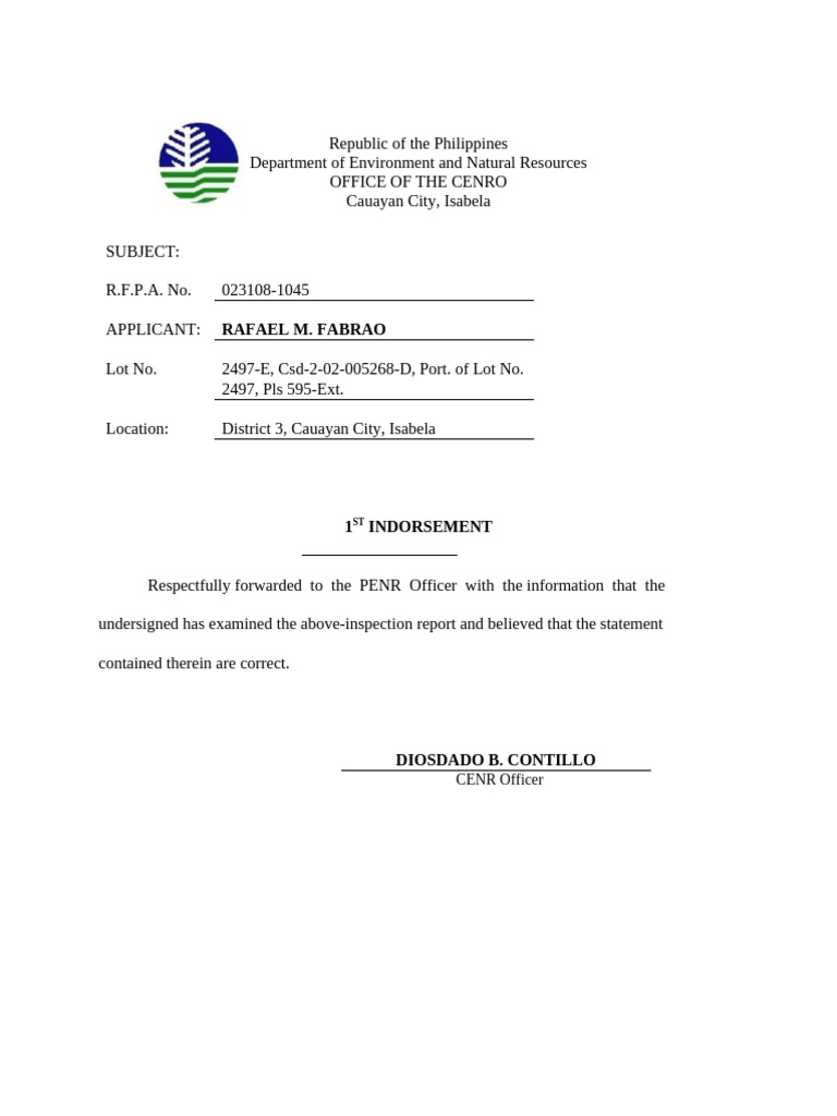 Rfpa Indorsement A4 | PDF | Business Law | Property Law