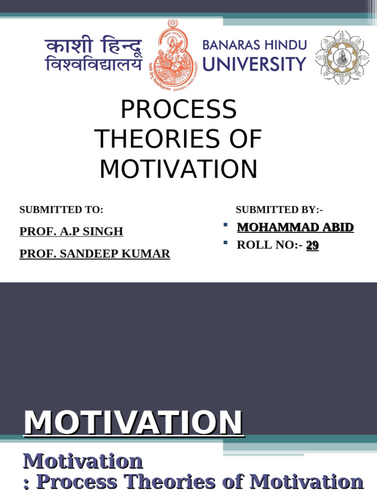 Process Theories of Motivation | PDF | Motivational | Motivation