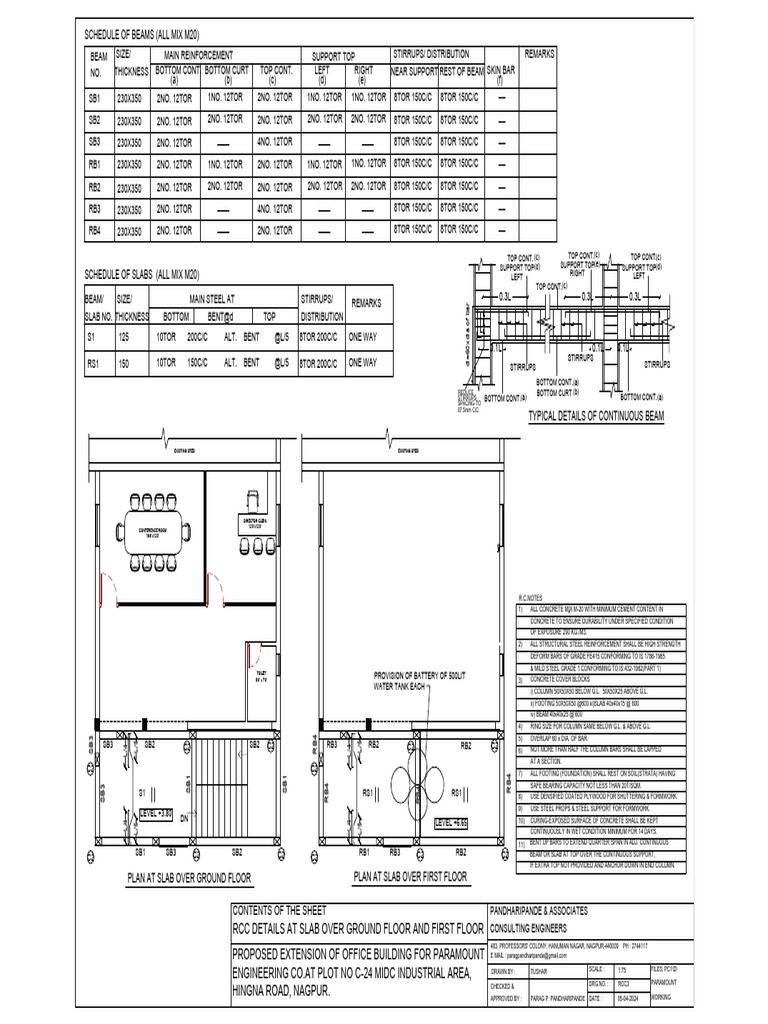 Slab Over GF and FF Paramount Model | PDF | Concrete | Structural ...