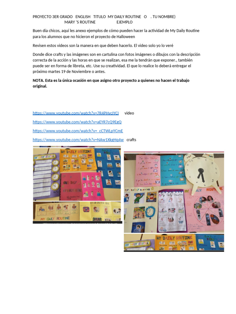 Proyecto Rutina | PDF