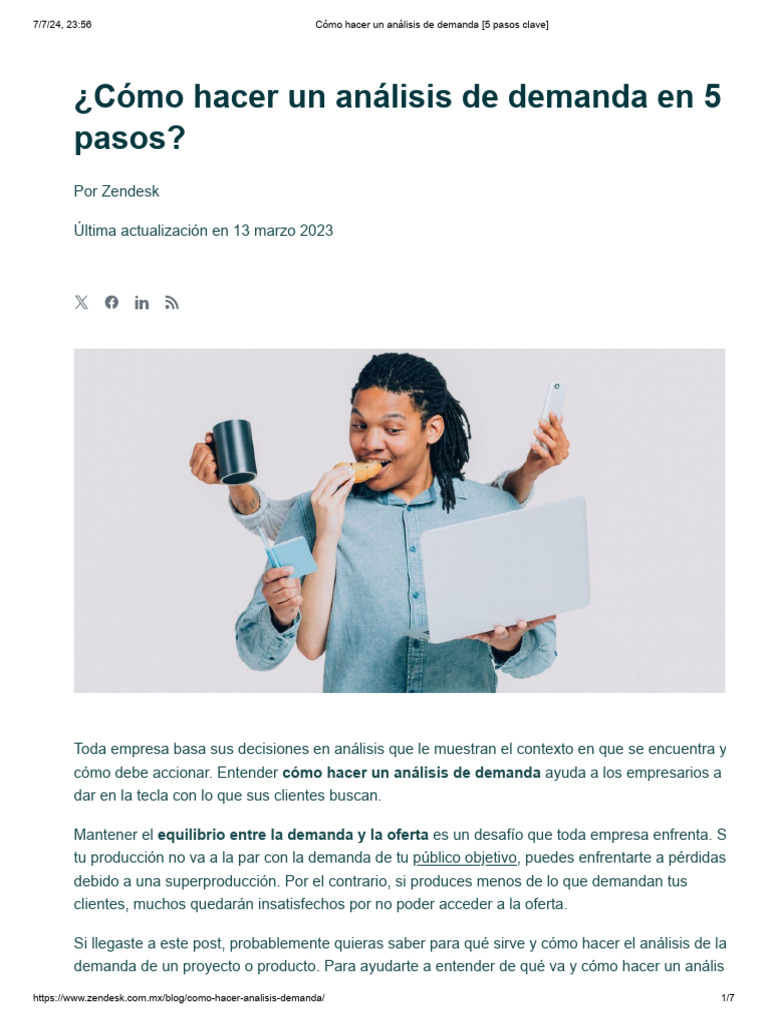 Análisis de Demanda en 5 Pasos | PDF | Producto (Negocio) | Oferta ...