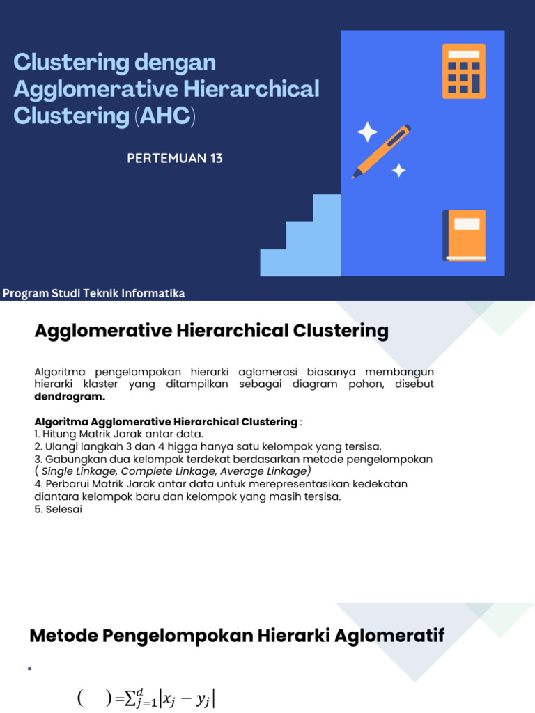 Data Mining Pertemuan 13 (AHC) 13 | PDF
