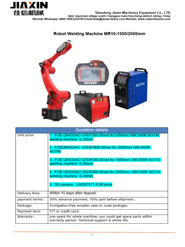 FOB Prices for Aotai Welding Machines | PDF | Welding | Construction