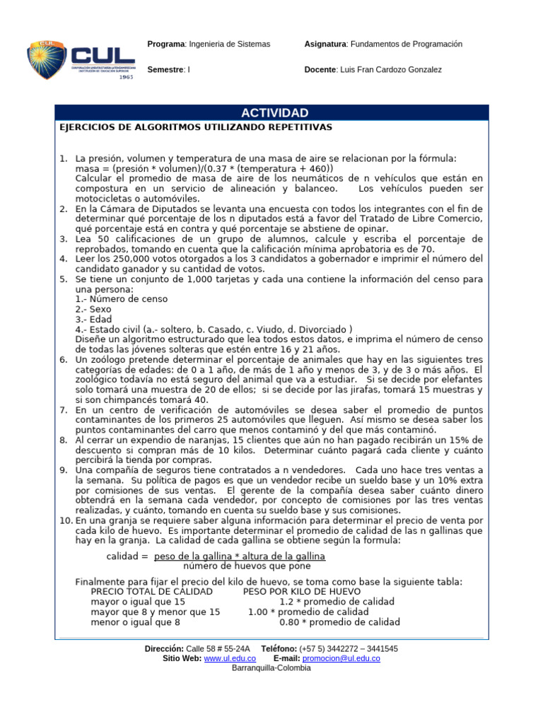 M2 U1 S04-06 Ejercicio 03 Algoritmos Con Repetitivos | PDF | Negocios