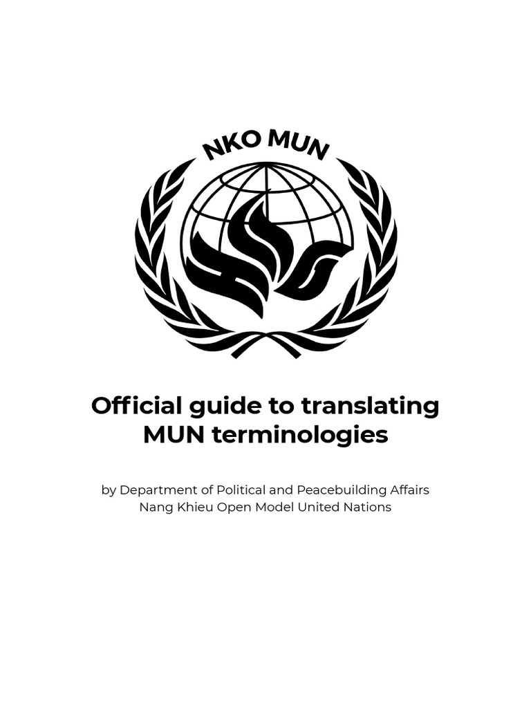 [NKO MUN'24] Official guide to translating MUN terminologies | PDF