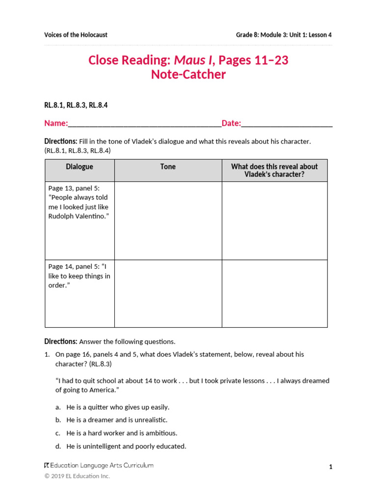 G8M3U1L04 - ModuleLessons e Notecatcher Read - Student | PDF