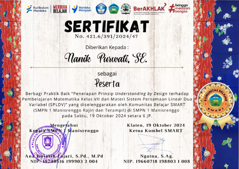 Nanik Purwati, SE. | PDF