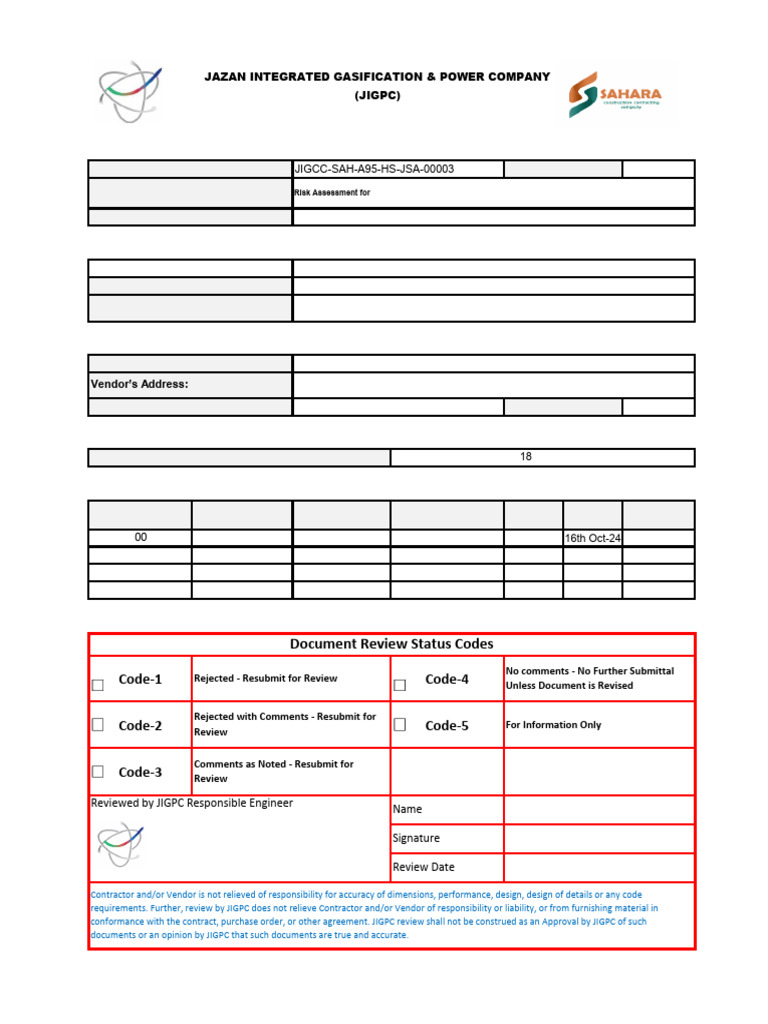 Jigcc Sah A95 HS Jsa 00003 - 00 | PDF | Personal Protective Equipment ...