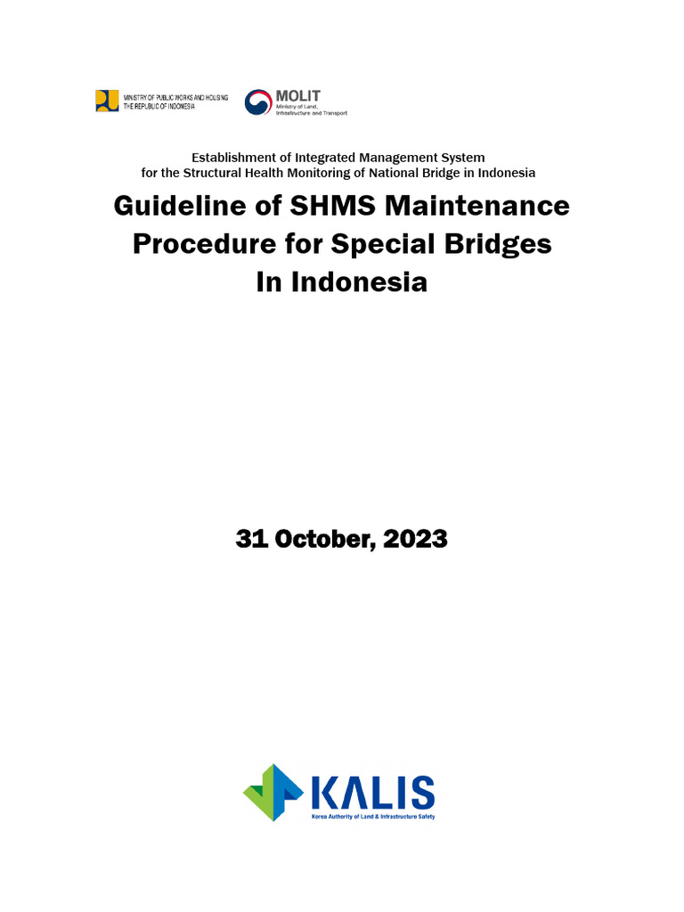 Guideline of SHMS Maintenance Procedure For Special Bridge (ENG) - Submission - (2023 - 1031 ...