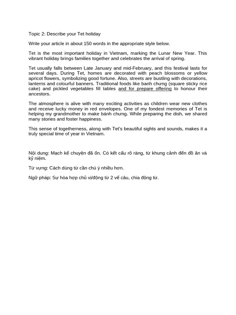 02 - 11 - 24 Tet Holiday | PDF | Foreign Language Studies