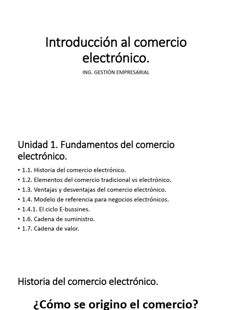 Fundamentos del Comercio Electrónico | PDF