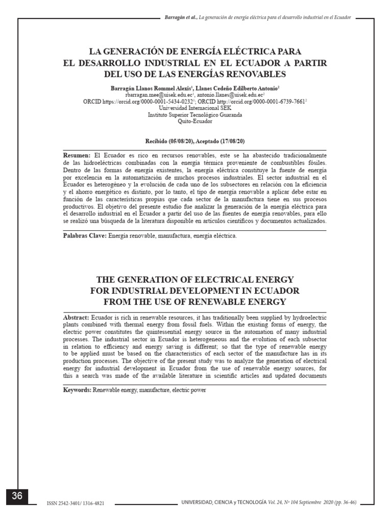 364 Article 1245 1 10 20201220 | PDF | Energía renovable | Ingenieria Eléctrica