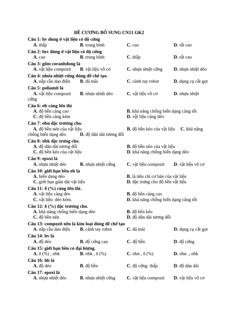 Dê Cuong Bo Sung CN11 GK2 | PDF