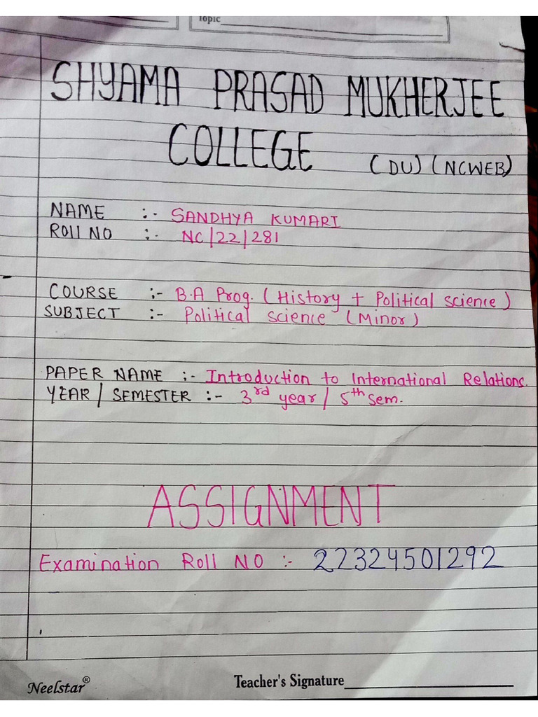 Sandhya Kumari (Notes) | PDF