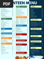 Tuck Shop Menu Highlights | PDF | Hamburgers | Salad