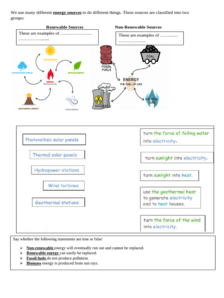 Energy Sources: Renewable vs Non-Renewable | PDF | Renewable Energy ...