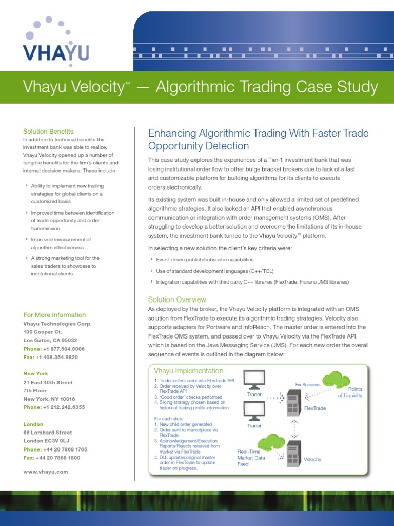 Algo Trading Case Study | PDF | Algorithmic Trading | Market (Economics)
