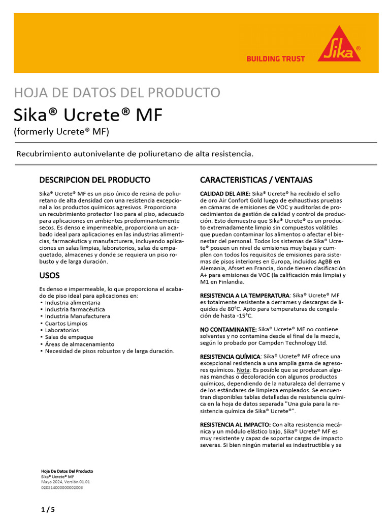 sika-ucrete-mf | PDF | Color