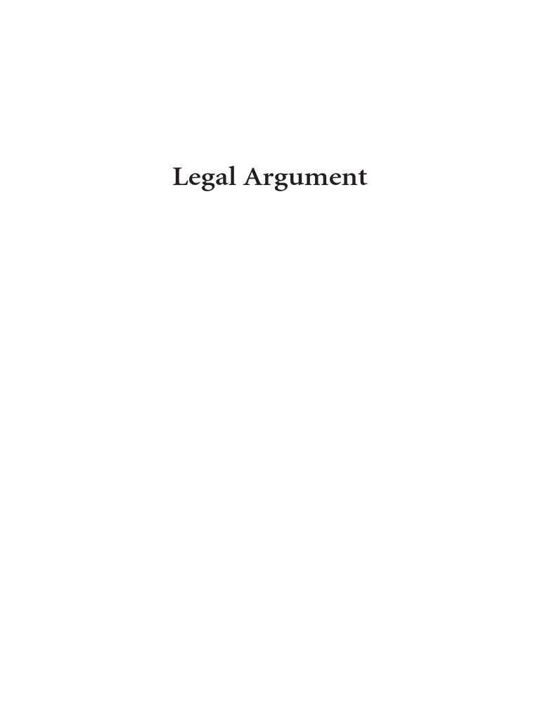 Legal Argument 1730849550 | PDF | Argument