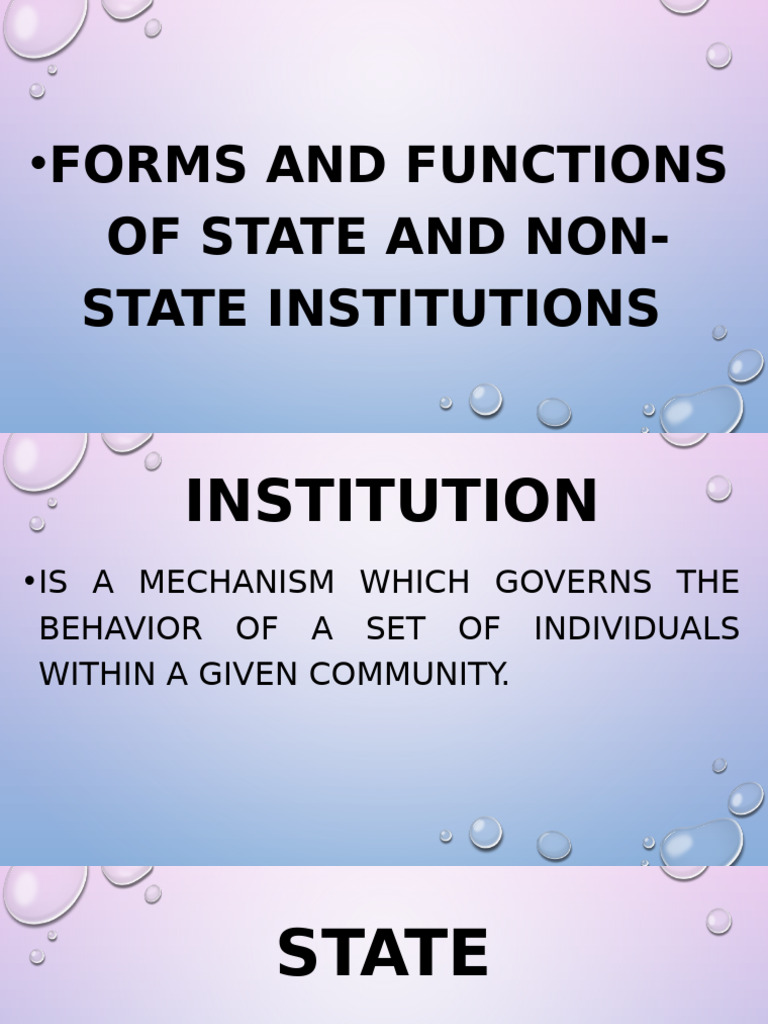 Forms and Functions of State and Non State | PDF | Investing | Goods