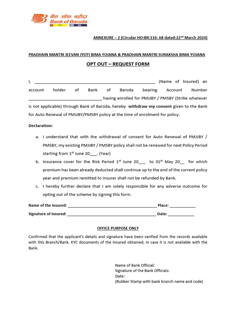Opt Out Request Form 28 22 | PDF | Business | Finance & Money Management