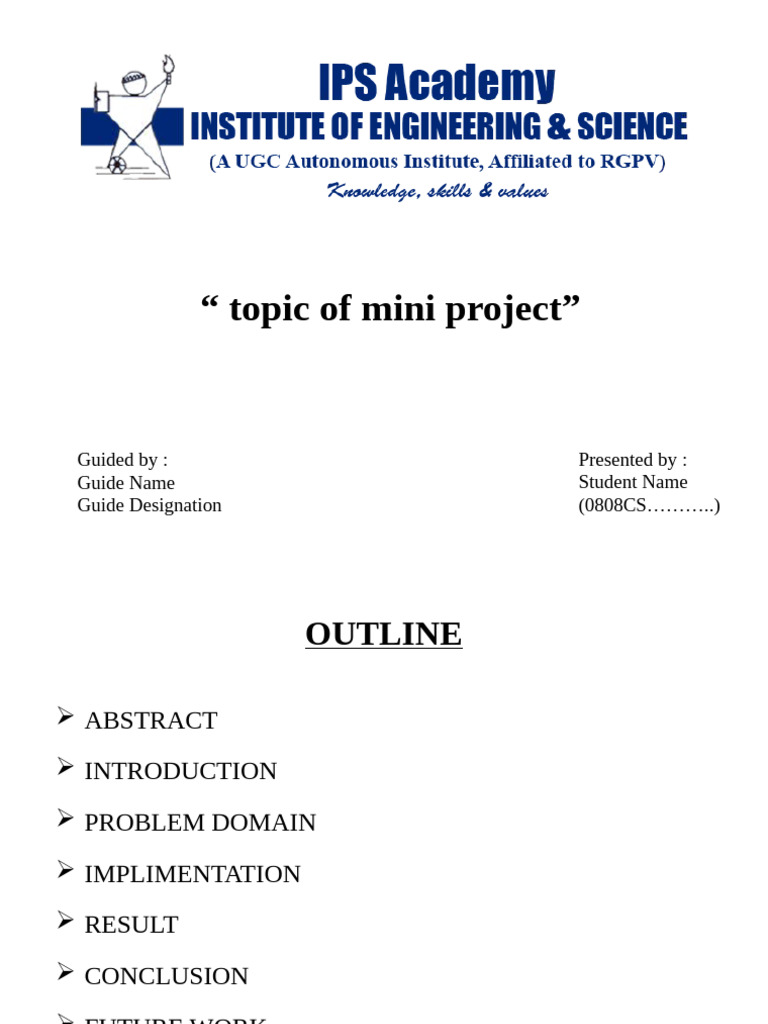 Mini-Project Presentation Format | PDF | Art | Computers