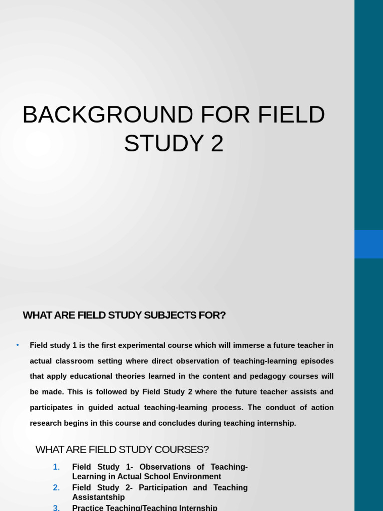 Field Study 2: Participation & Learning | PDF | Learning | Teachers