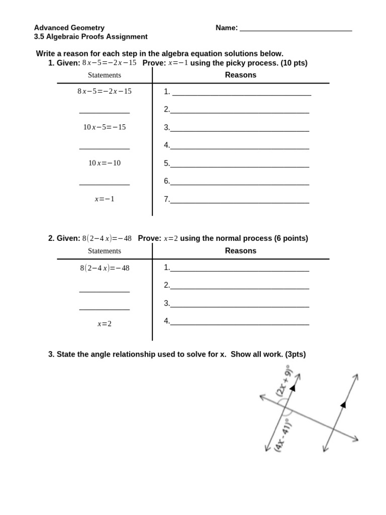 3.5 A Algebraic Proofs | PDF | Teaching Methods & Materials | Computers