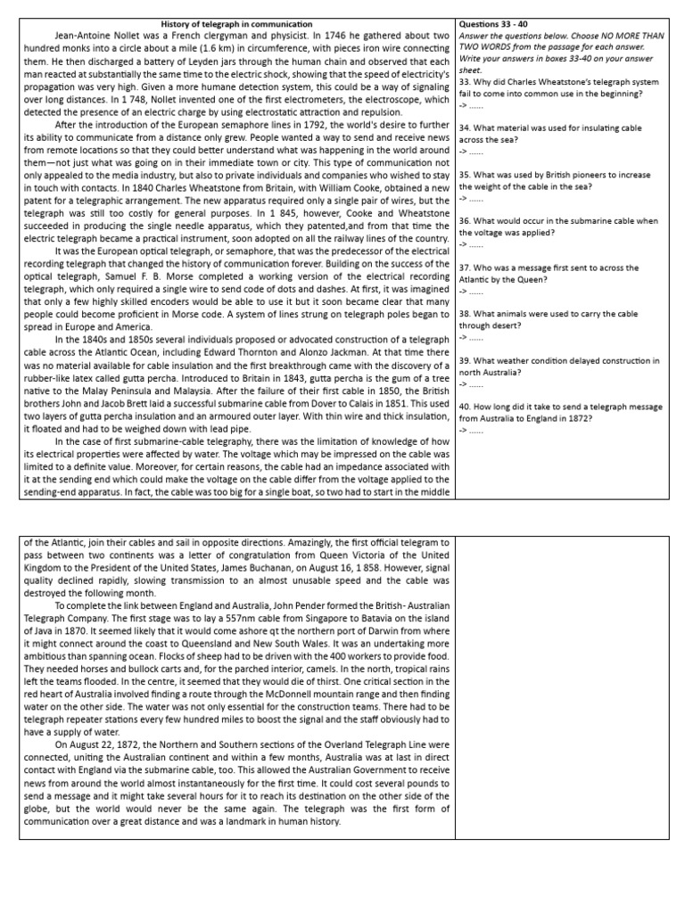 History of Telegraph in Communication | PDF | Telegraphy | Electronics