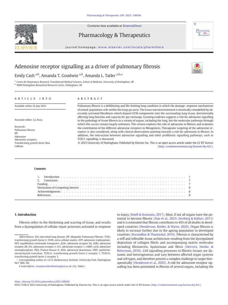 Fibroblasts4 - adenosine | PDF | Transforming Growth Factor Beta | Cell Signaling