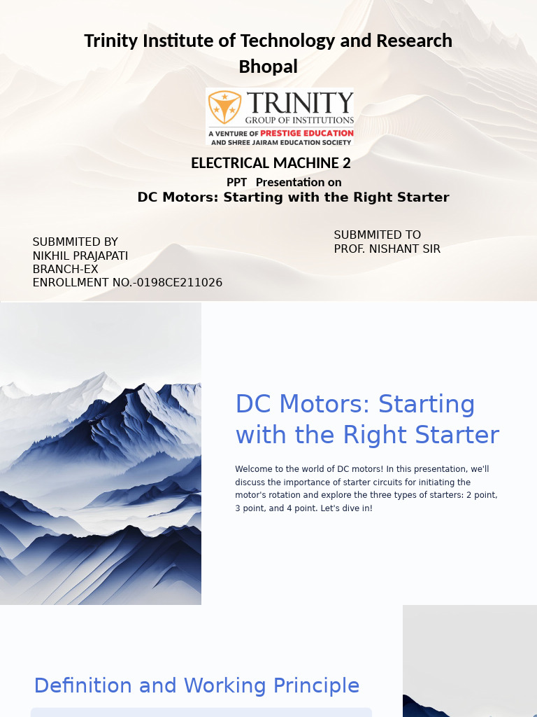 DC Motors Starting With The Right Starter | PDF | Electric Motor | Mechanical Engineering