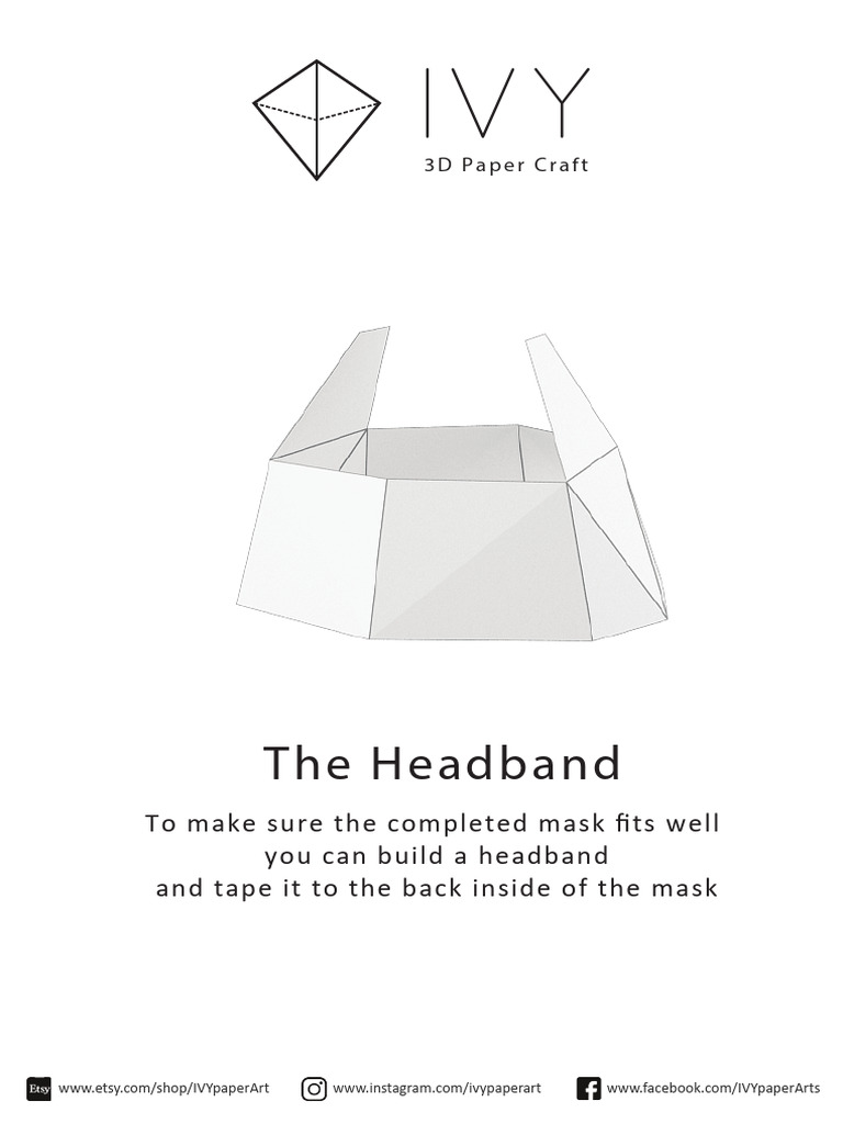 3D Paper Craft Headband Tutorial | PDF