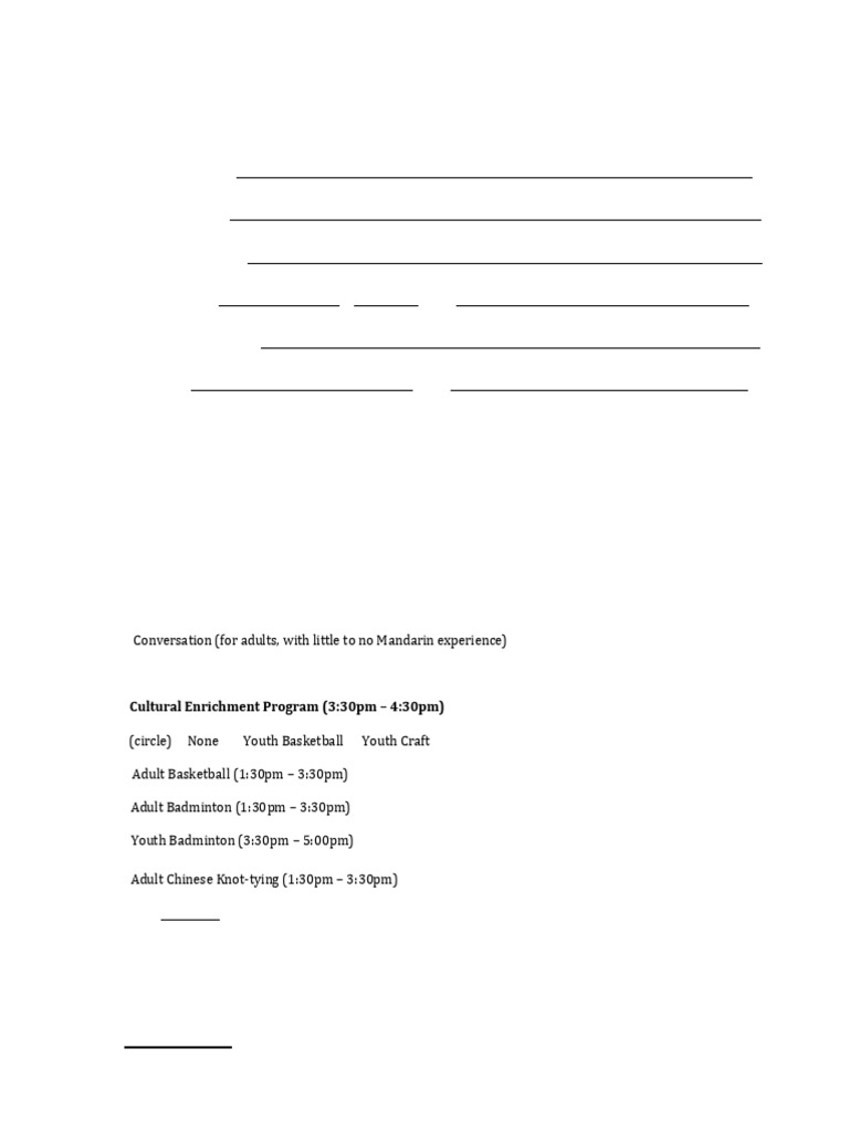 CLS- application form 2024-Fall 秋季班 | PDF