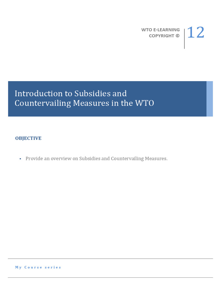 WTO Intro To Trade Defence Measures | PDF | Dumping (Pricing Policy ...