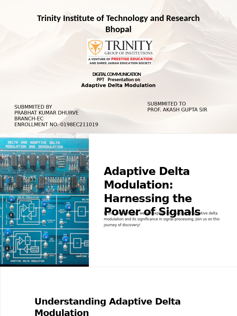 Adaptive Delta Modulation Harnessing The Power of Signals | PDF ...
