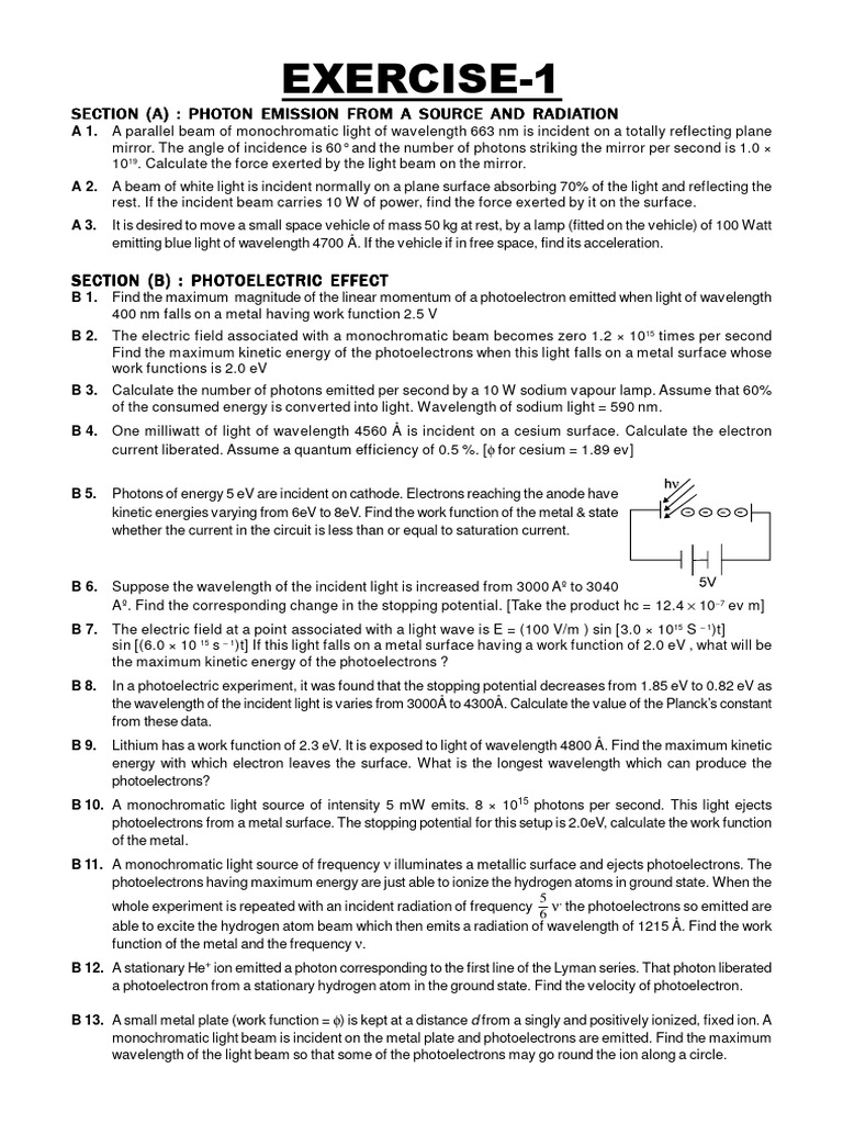 Modern Physics | PDF | Photoelectric Effect | Atoms