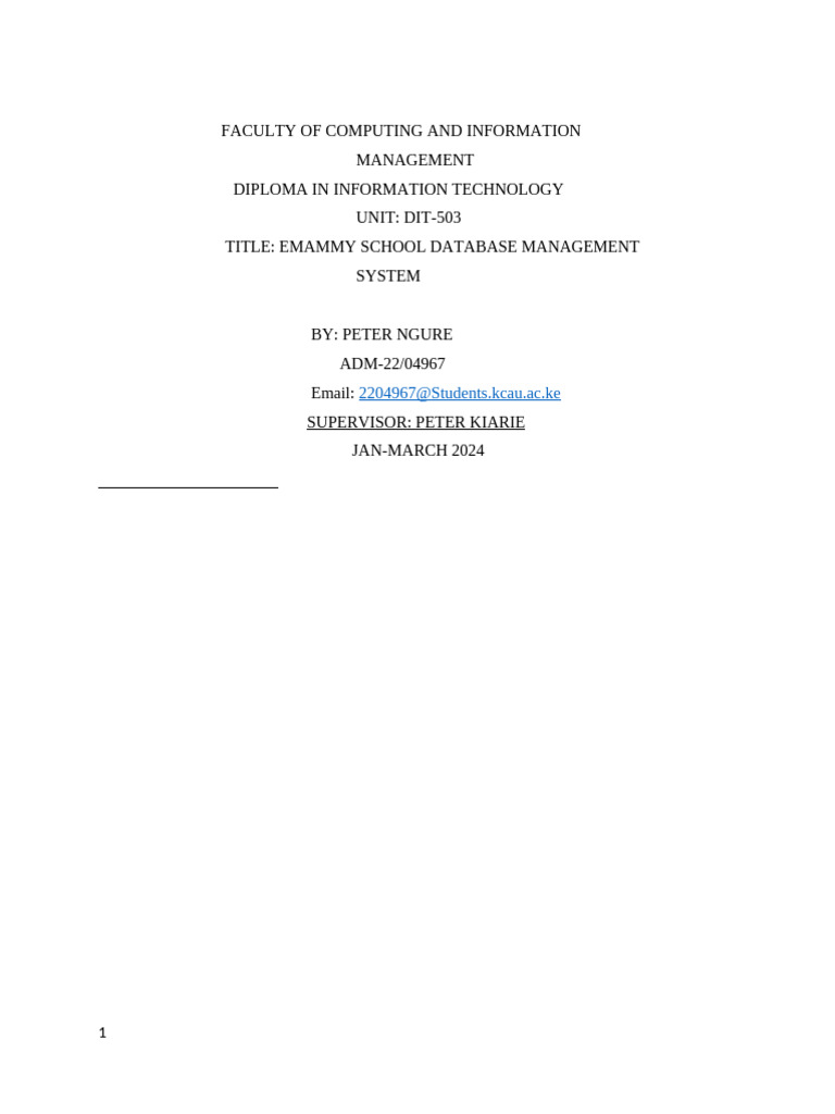 Project Proposal | PDF | Databases | Data