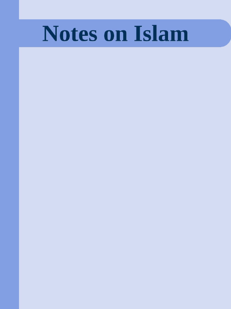 Notes On Islam | PDF | Prophets And Messengers In Islam | God