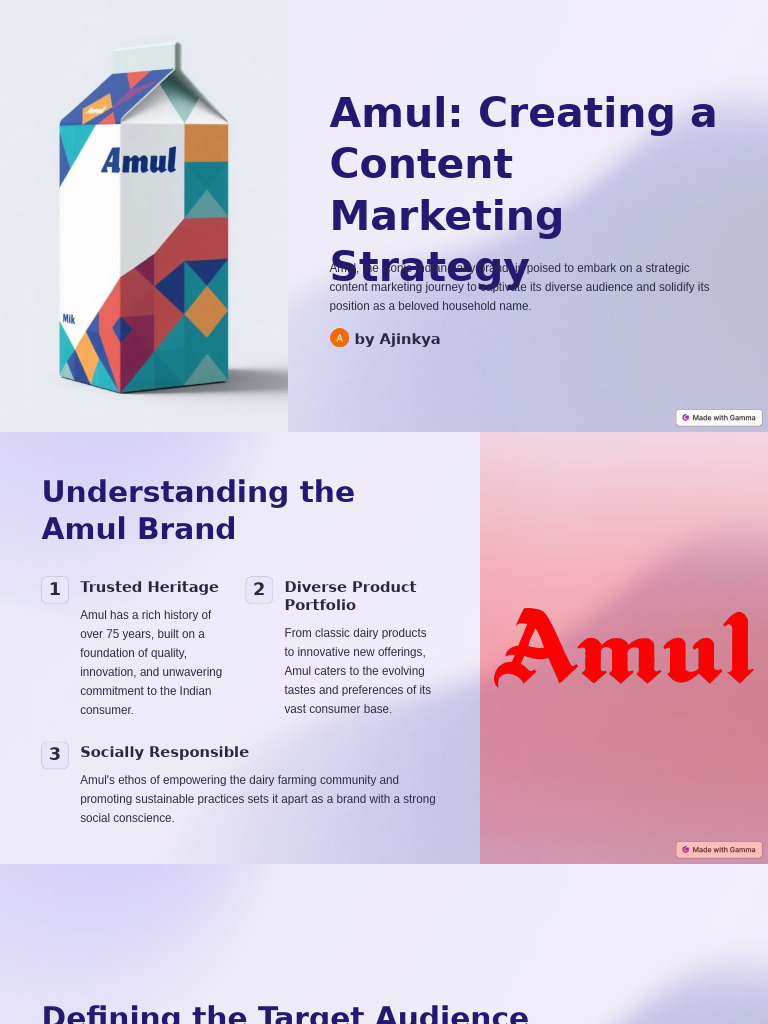 Amul Creating a Content Marketing Strategy | PDF | Brand | Target Audience