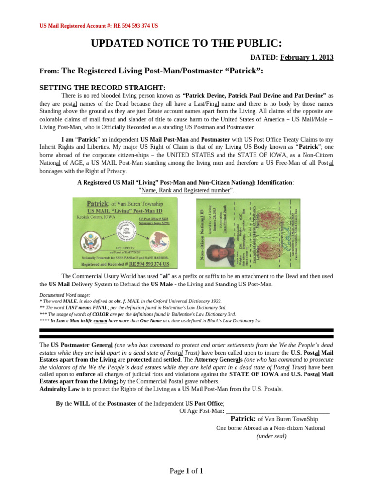 Postman-Postmaster ID Rev 2 | PDF | United States Postal Service