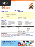 Indane Gas Bill Format and Details | PDF | Invoice | Liquefied ...