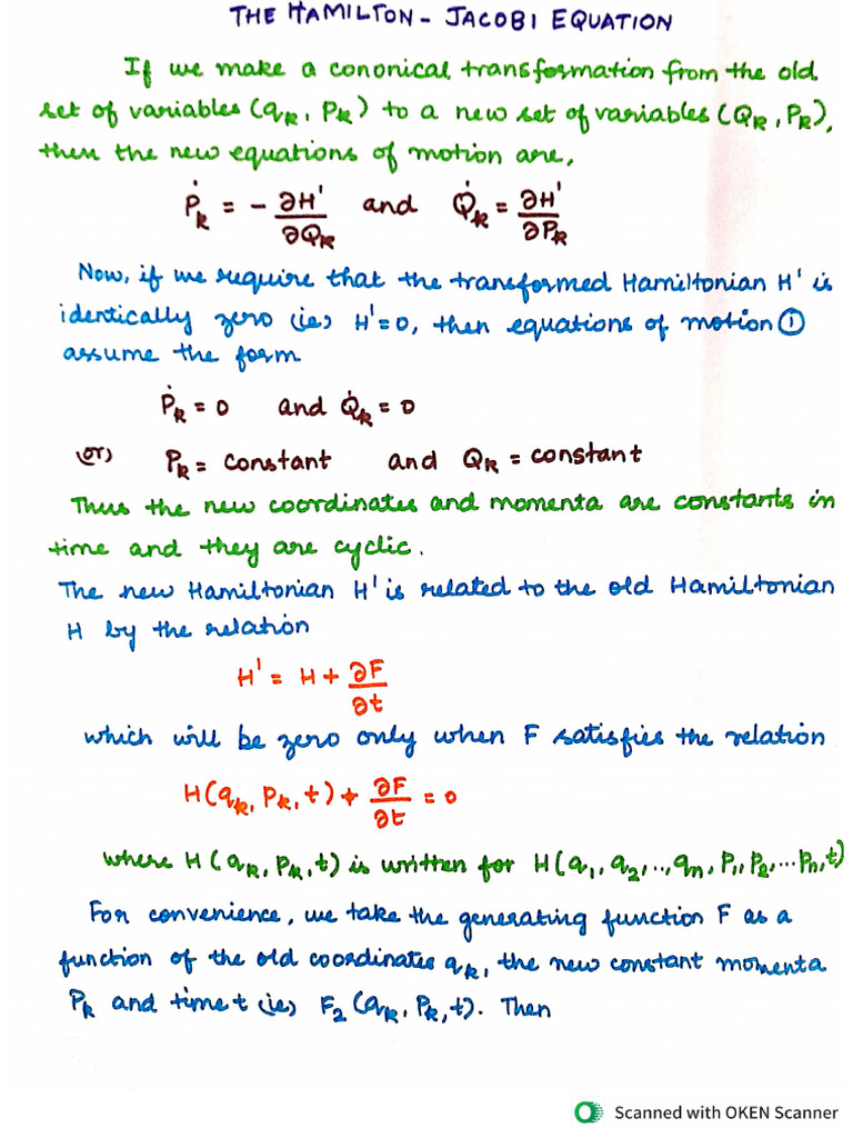 Canonical Trans - III | PDF