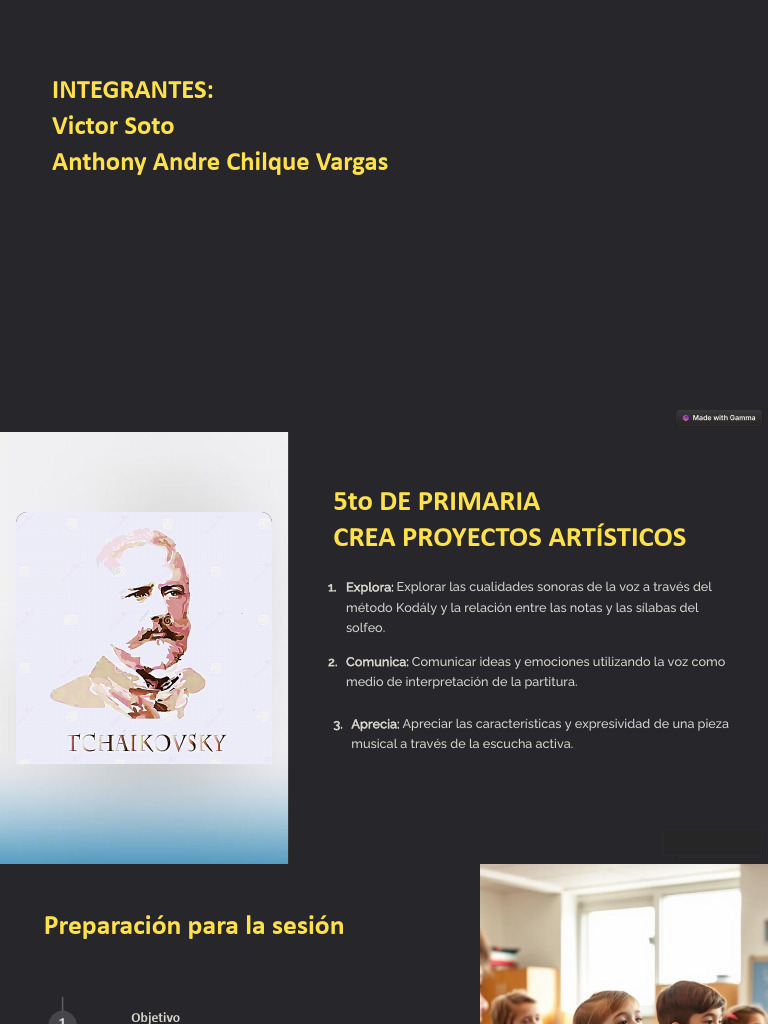 5to de Primaria Crea Proyectos Artisticos | PDF | Pyotr Ilyich ...